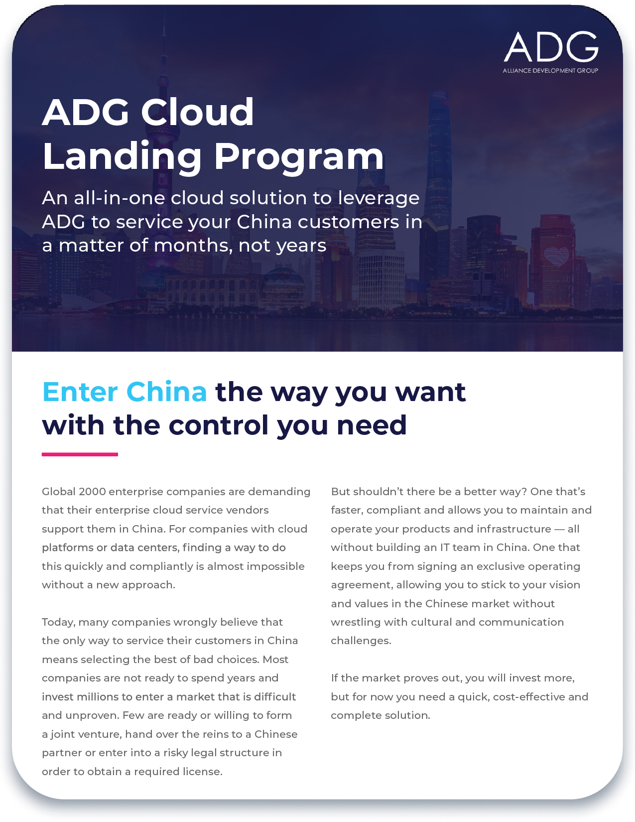 ADG China - China Growth Experts